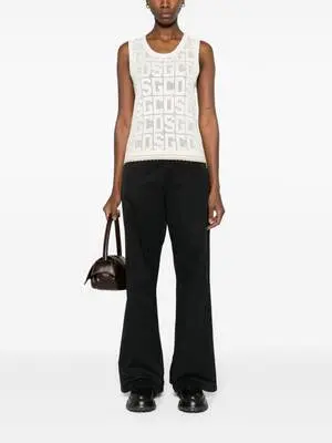R13 High-waisted Wide-leg Trousers