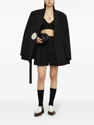JIL SANDER Pleated Cotton Shorts