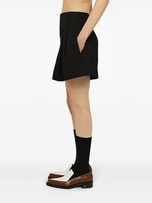 JIL SANDER Pleated Cotton Shorts