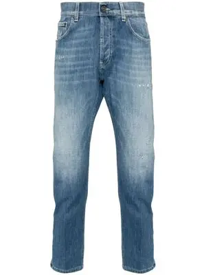 DONDUP Dian Logo-plaque Distressed Jeans - Blue
