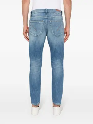 DONDUP Dian Logo-plaque Distressed Jeans - Blue