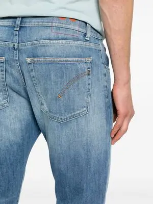 DONDUP Dian Logo-plaque Distressed Jeans - Blue