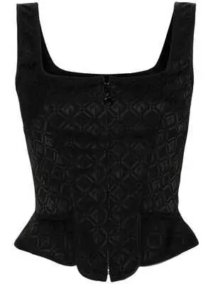 Black Square Neck Corset