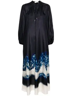 Zimmermann Junie Billow Maxi Dress With Abstract Print