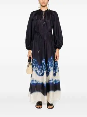 Zimmermann Junie Billow Maxi Dress With Abstract Print