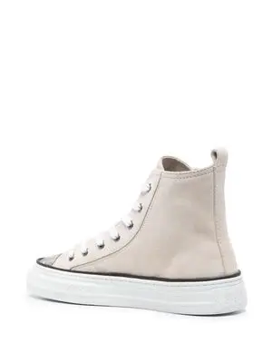 Brunello Cucinelli Monili Embellished High-top Sneakers