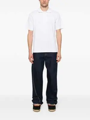 LANVIN Logo-embroidered Piqué Polo Shirt