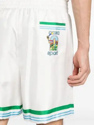 Casablanca Le Jeu Silk Shorts