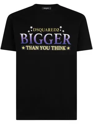 Dsquared2 Slogan-print Cotton T-shirt - Black