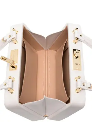 GIANVITO ROSSI Valì Leather Tote Bag - White