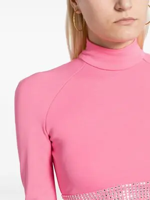 David Koma Rhinestone-embellished Crop Top