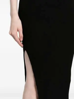 Rick Owens Ziggy Ribbed-knit Maxi Skirt - Black