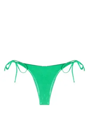 Moschino Logo-patch Bikini Bottoms - Green