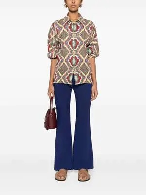 Etro Flared Tailored Trousers - Blue