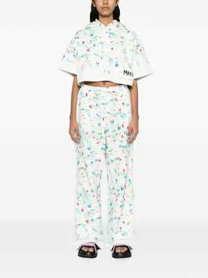 Marni Floral-print Cotton Track Pants