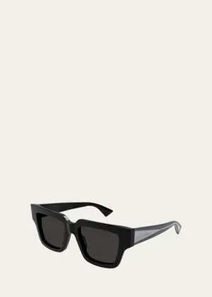 Bottega Veneta Engraved Logo Acetate Cat Eye Sunglasses