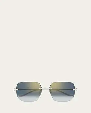 Cartier Rimless Butterfly Sunglasses - Silver