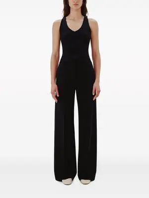 Another Tomorrow Ribbed-knit Tank Top - Black