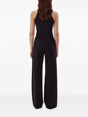 Another Tomorrow Ribbed-knit Tank Top - Black