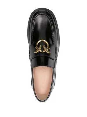 Pinko Love Birds Leather Loafers