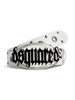 Dsquared2 Logo-buckle Leather Belt - White