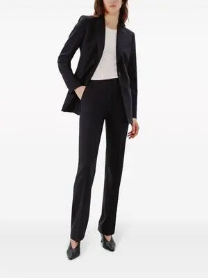Another Tomorrow Slim-cut Tailored Trousers - Black