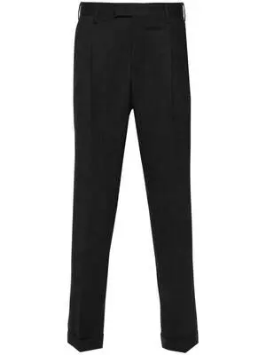PT TORINO Pleated Slim-cut Trousers - Grey