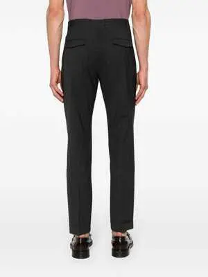 PT TORINO Pleated Slim-cut Trousers - Grey