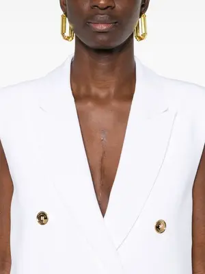Moschino Double-breasted Blazer Gilet - White