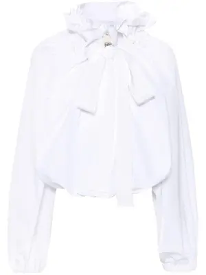 PATOU Iconic Drawstring Top - White