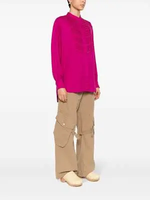 MARANT ETOILE Britten Embroidered-detail Shirt - Pink