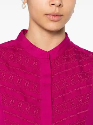 MARANT ETOILE Britten Embroidered-detail Shirt - Pink