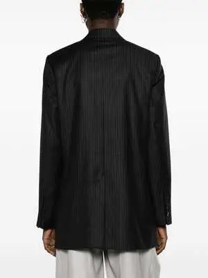 Ami Pinstripe Virgin Wool Blazer