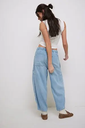 Free People We The Free Silverton Pull-on Barrel Jeans