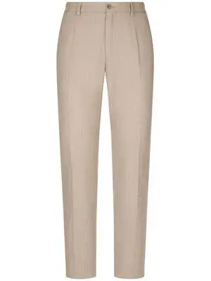 Dolce & Gabbana Pressed-crease Trousers - Neutrals