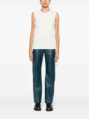 Pinko Lace-up Cotton Tank Top - White