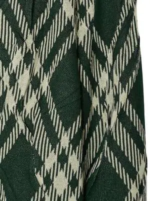 Burberry Plaid Crinkled-effect Jumper - Green
