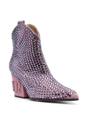 Philipp Plein 80mm Crystal-embellished Boots