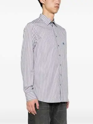 Etro Striped Cotton Shirt - Purple