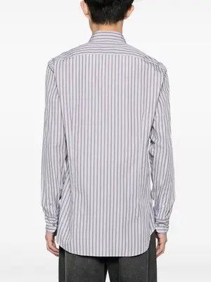Etro Striped Cotton Shirt - Purple