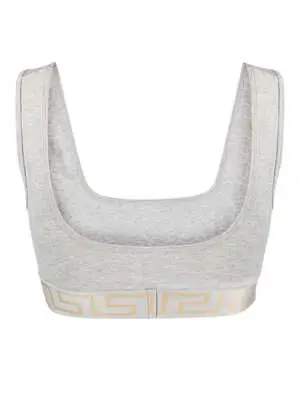 Versace Medusa-jacquard Jersey Bra - Grey