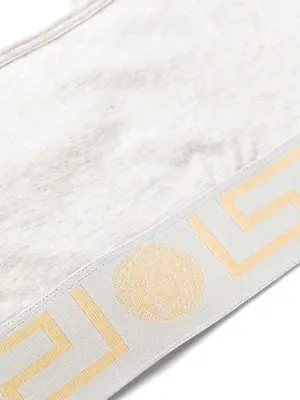 Versace Medusa-jacquard Jersey Bra - Grey
