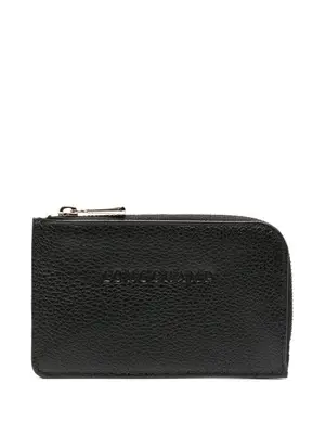 Longchamp Le Foulonné Leather Cardholder - Black