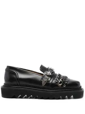 Toga Ring-detail Leather Loafers