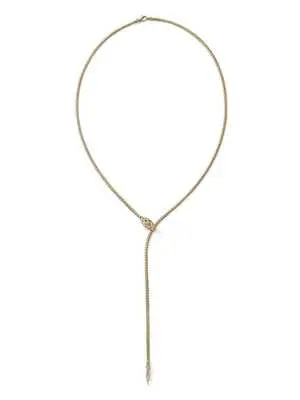 John Hardy 14kt Yellow Naga Lariat Diamond Necklace