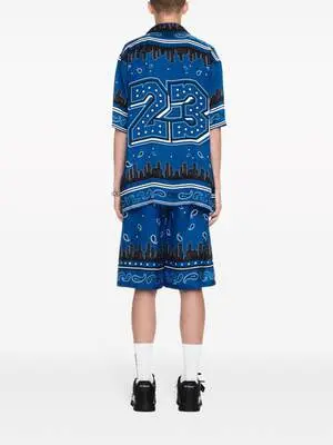 Off-White Paisley-pattern Shorts - Blue