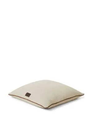 Brunello Cucinelli Logo-patch Cotton-blend Pillow