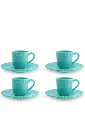 BORDALLO PINHEIRO Fantasia Coffee Cup And Saucer - Blue