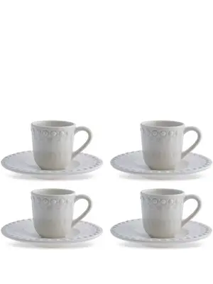 BORDALLO PINHEIRO Fantasia Coffee Cups And Saucers - Neutrals