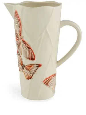 BORDALLO PINHEIRO Cloudy Butterflies Ceramic Pitcher - Neutrals